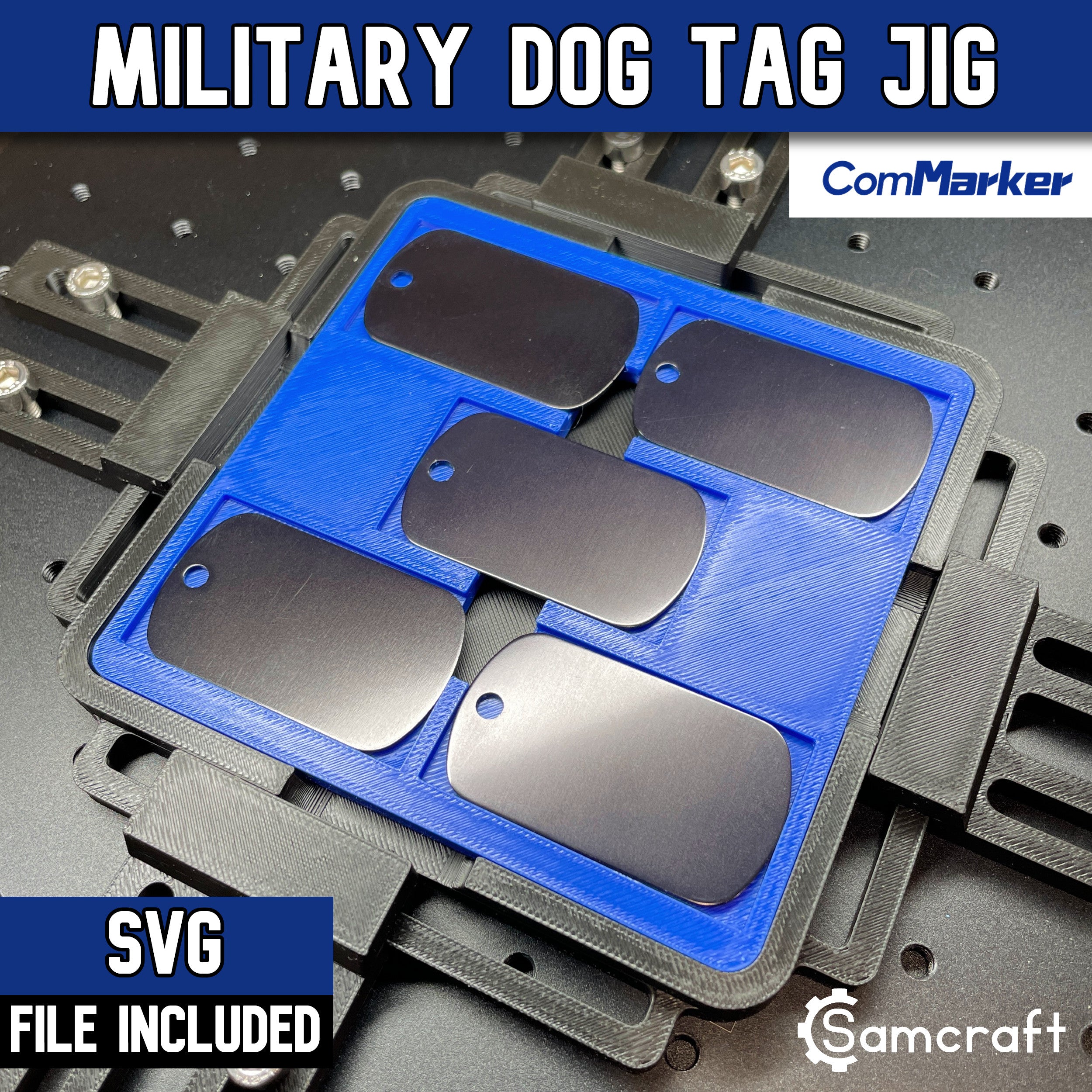 Military Dog Tag Jig - ComMarker
