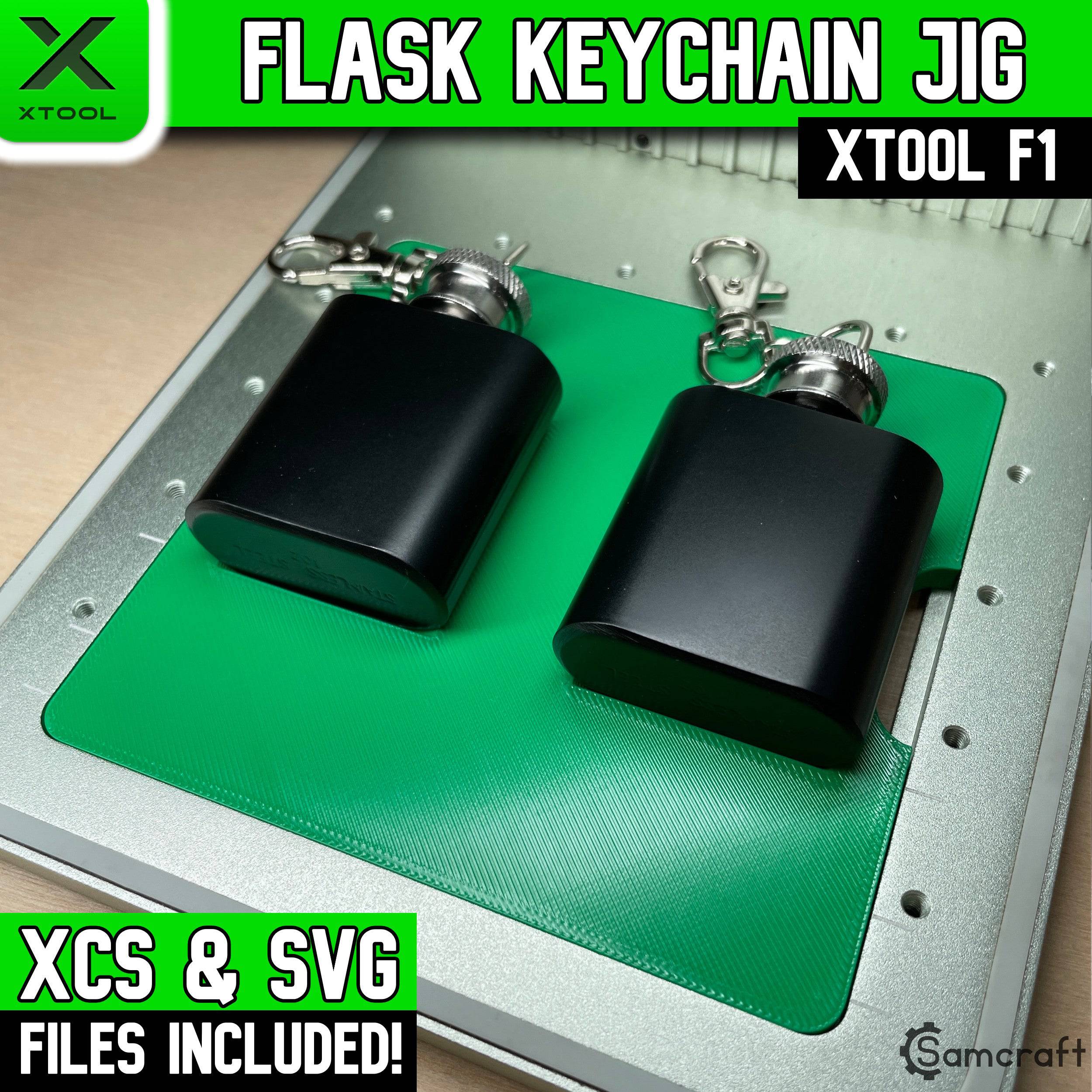 Flask Keychain Jig - xTool F1 | Samcraft