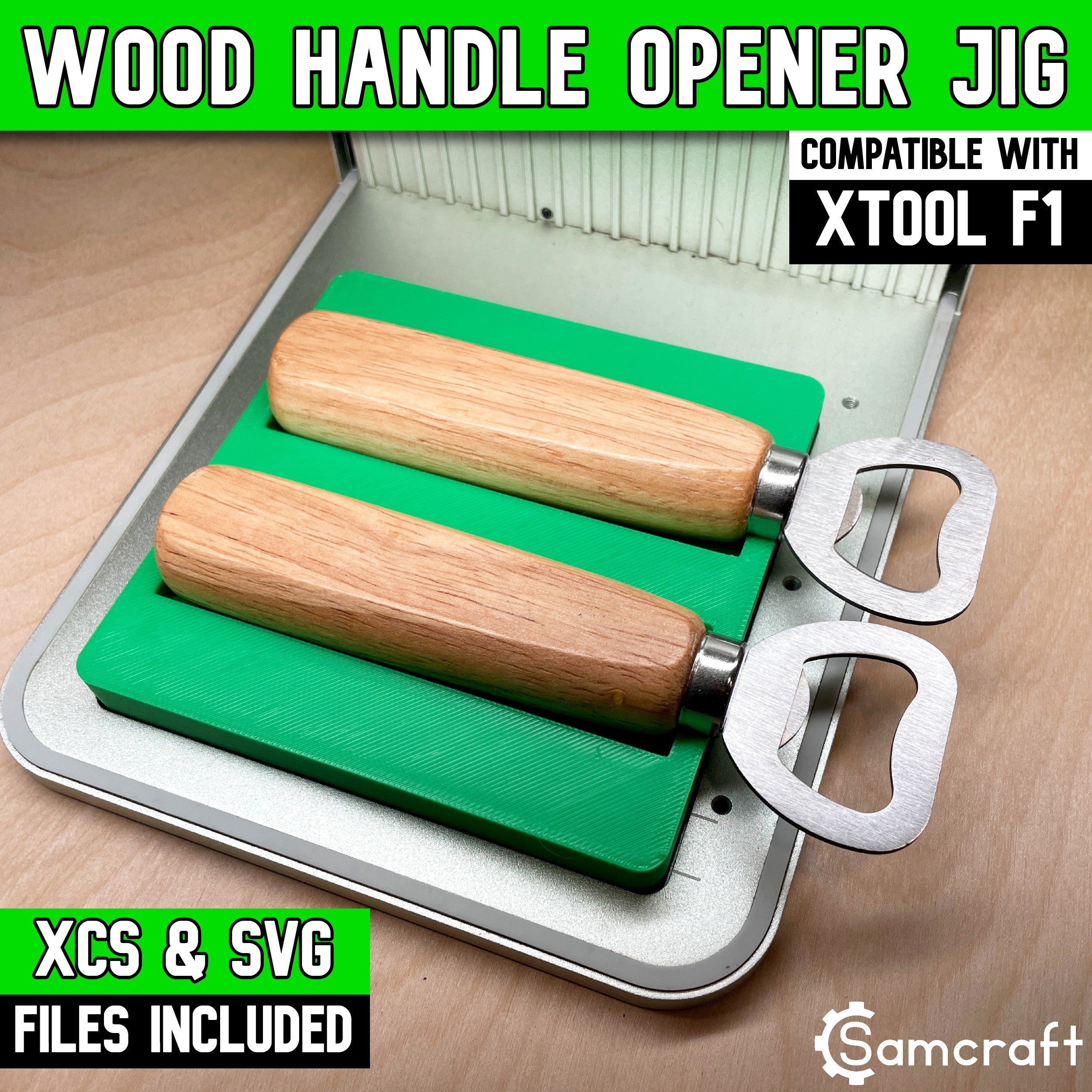 Bottle Opener - Wood Handle - xTool F1